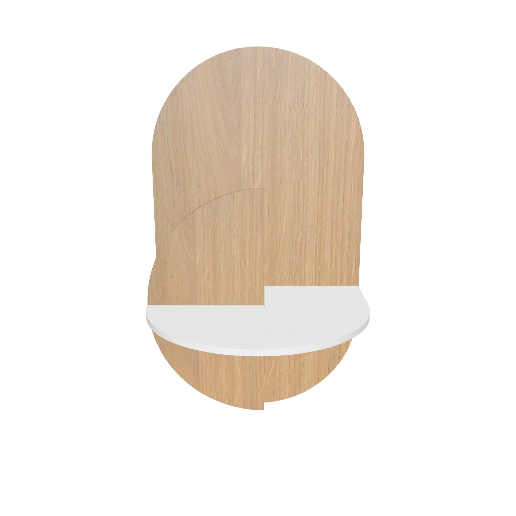 Alba Slim Floating Nightstand DUO · Oak oval – Woodendot
