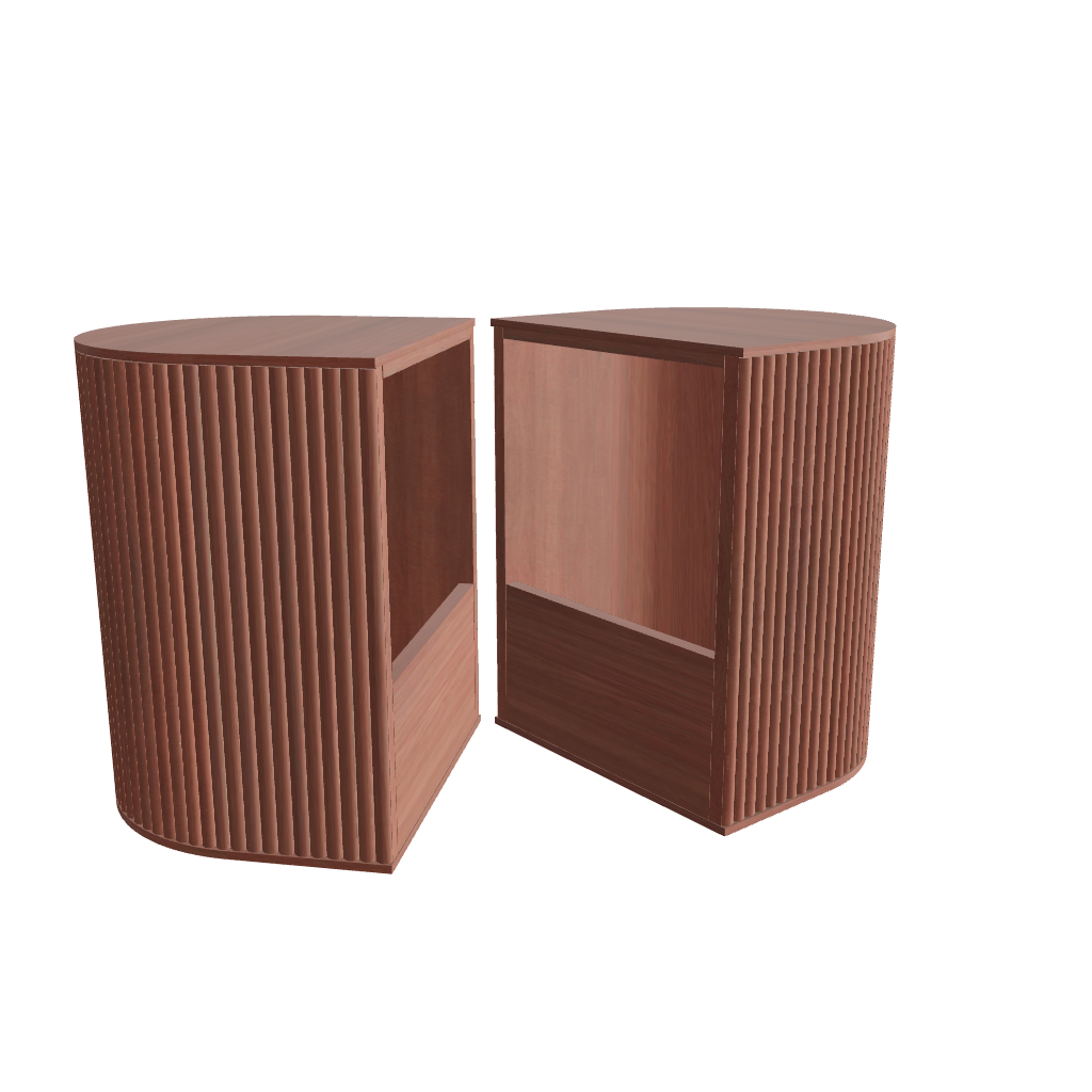 Duna DUO · Side table with Storage · Dark Wood – Woodendot